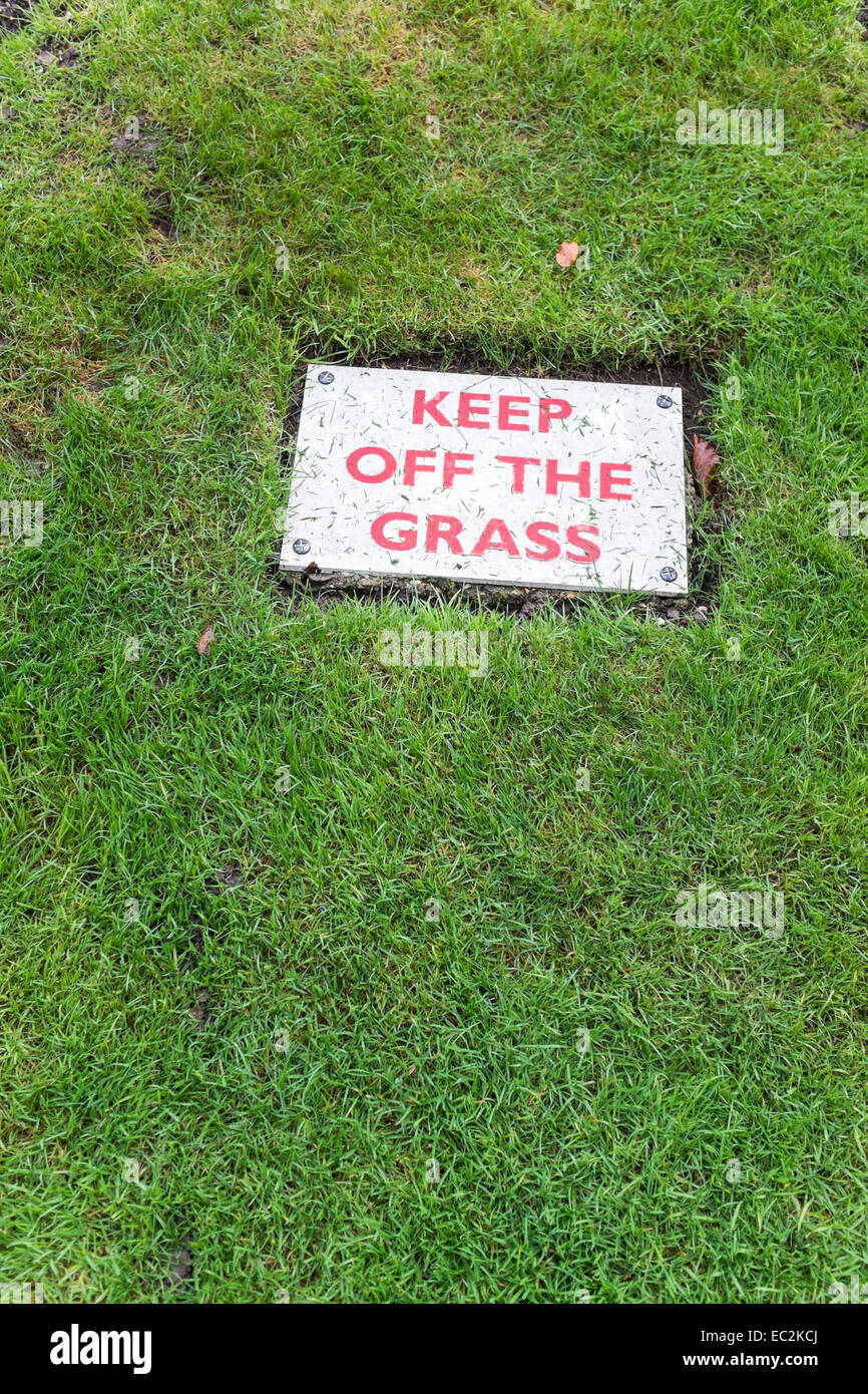 Green grass and warning sign hi-res stock photography and images - Alamy