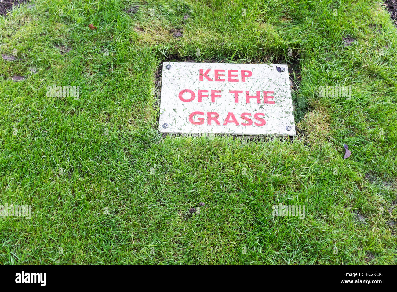 Green grass and warning sign hi-res stock photography and images - Alamy