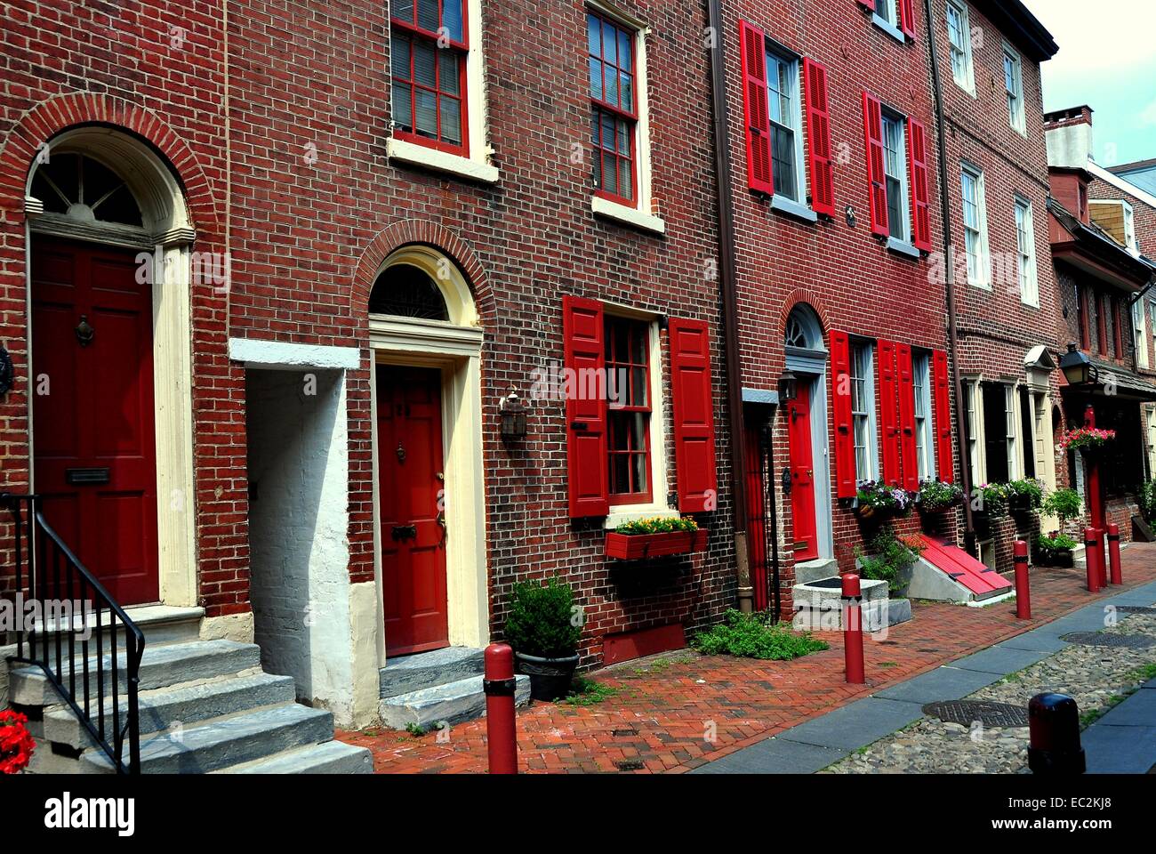 Philadelphia, Pennsylvania: Superbly preserved colonial brick houses ...