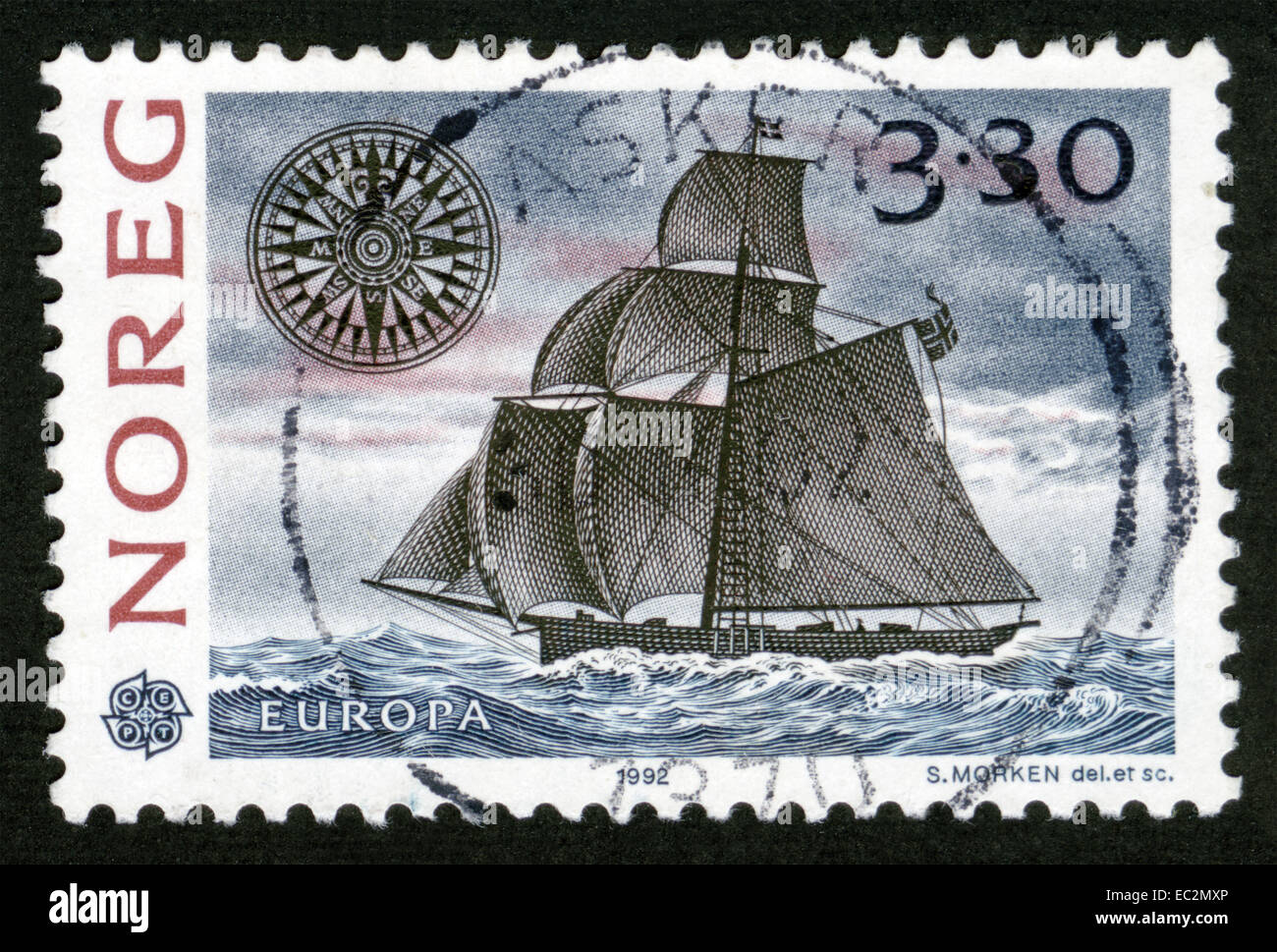 Stamp Ship Sailboat Postage Stamp High Resolution Stock Photography and ...