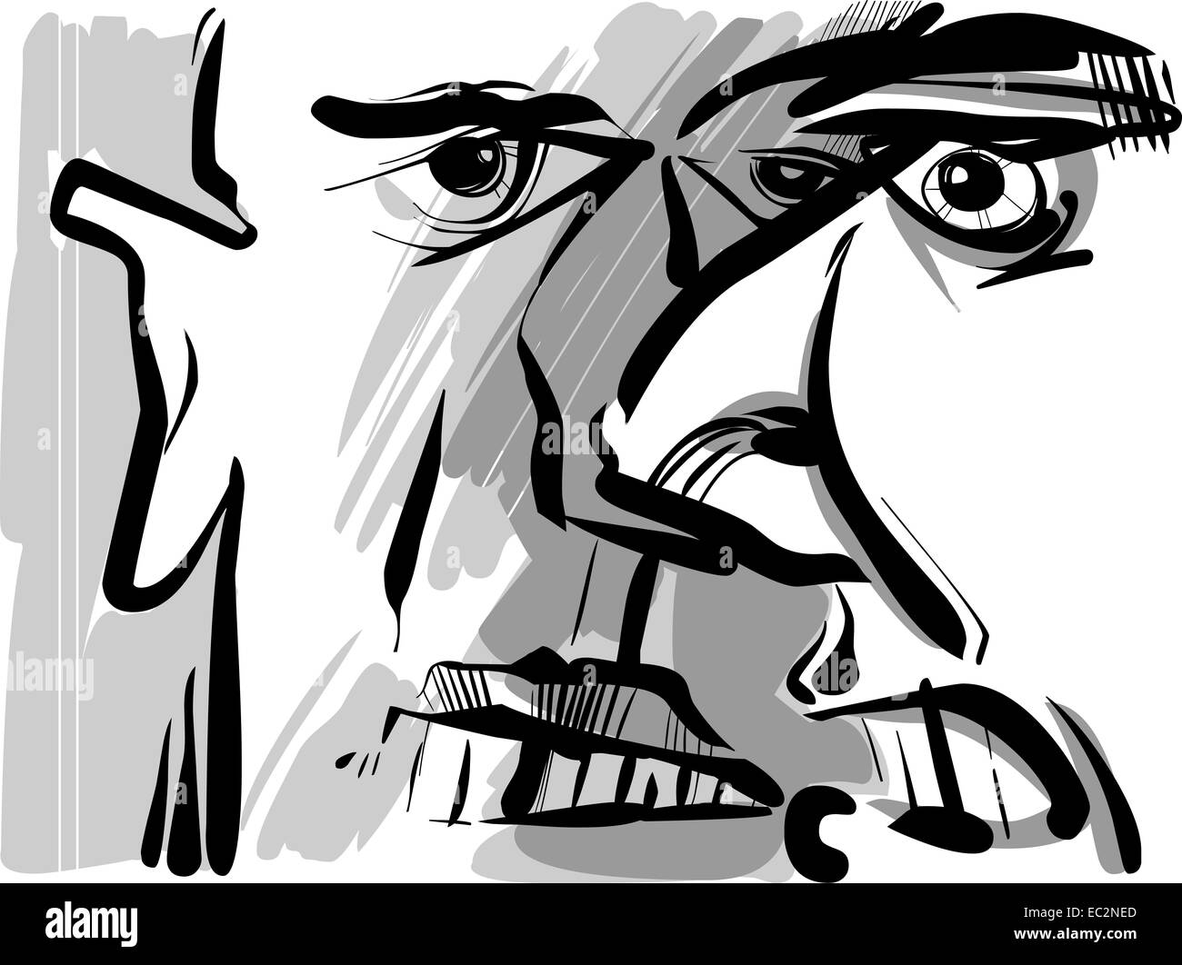 Cartoon drawing illustration angry arguing hi-res stock photography and ...