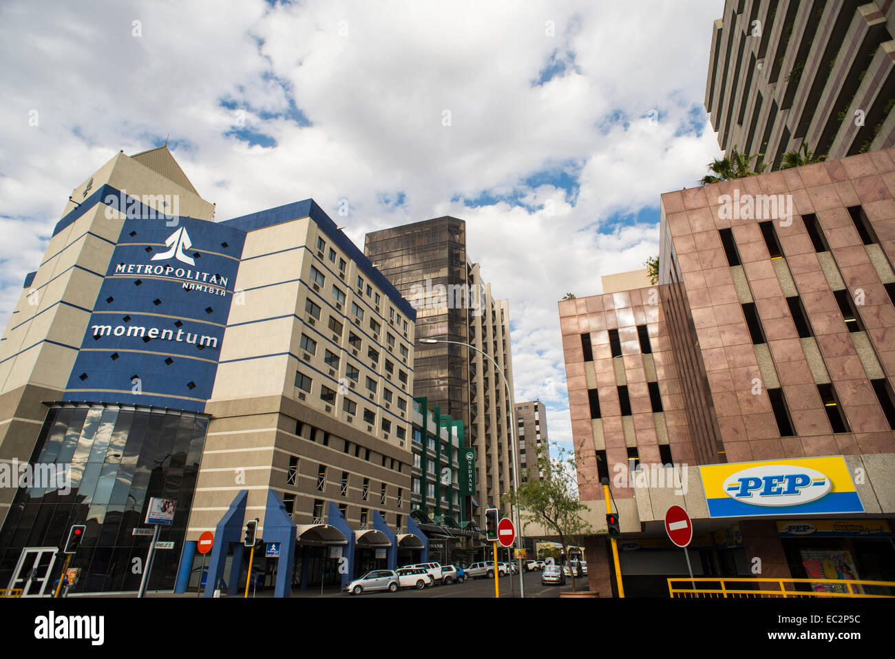 Downtown Winhoek, Namibia Stock Photo - Alamy