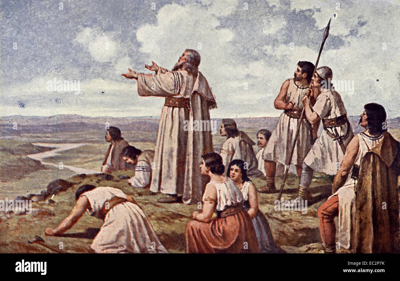 Forefather Čech (praotec cech or czech) on the Rip Mountain. Leader ...