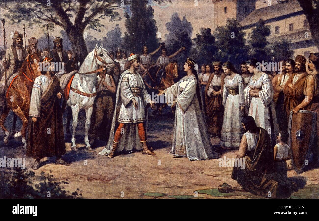 Přemysl the Ploughman, Premysl Orac and princess Libuše, Libussa or ...