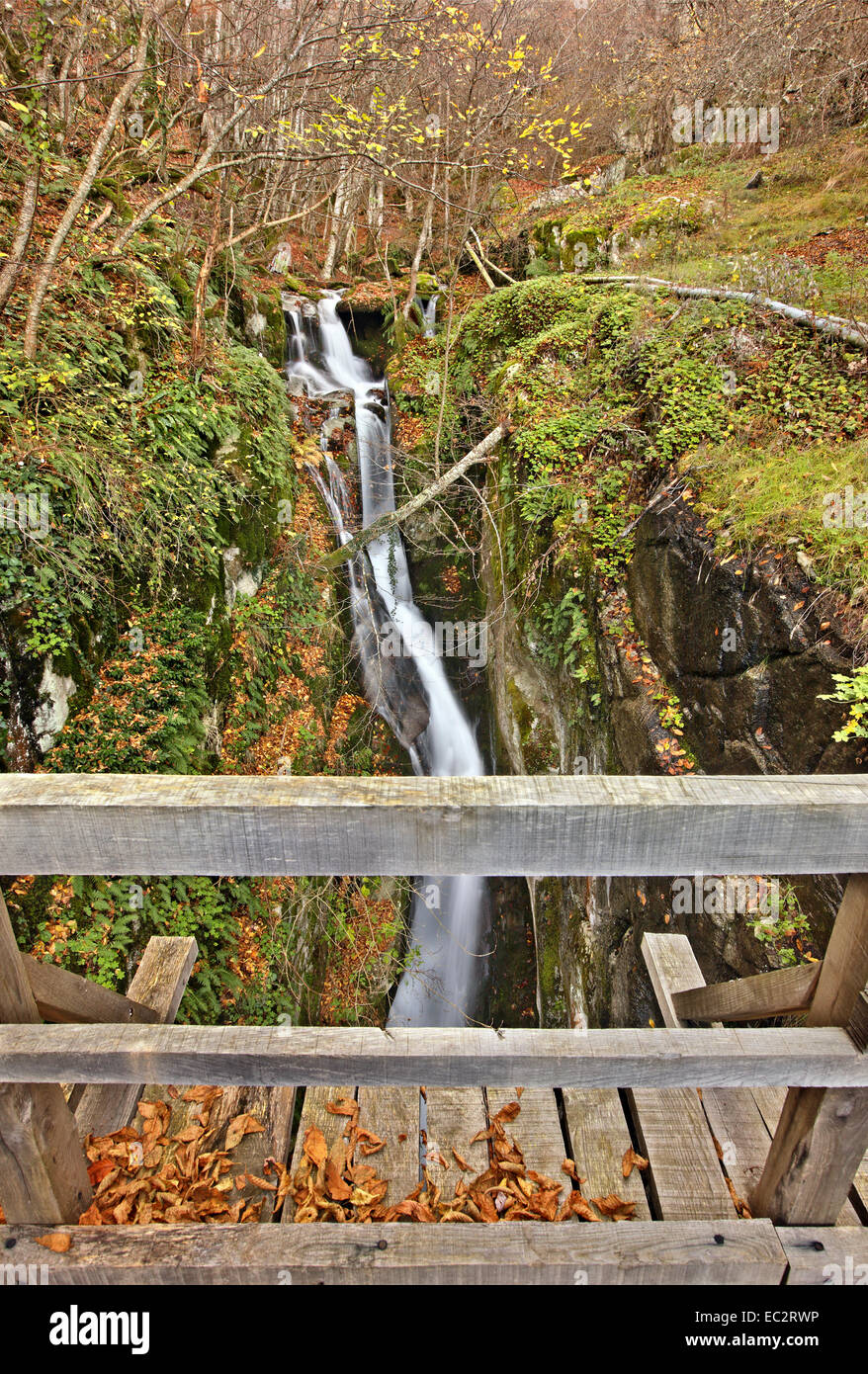 Waterfall close to Elatochori village, Pieria mountains, Pieria ...