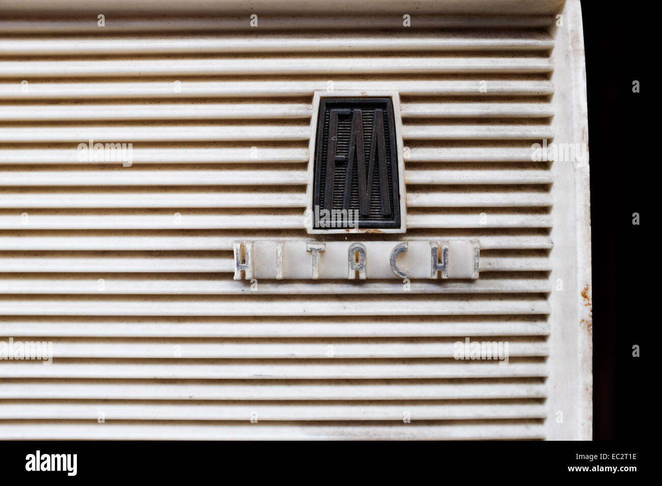 An old radio showing the Hitachi logo Stock Photo - Alamy