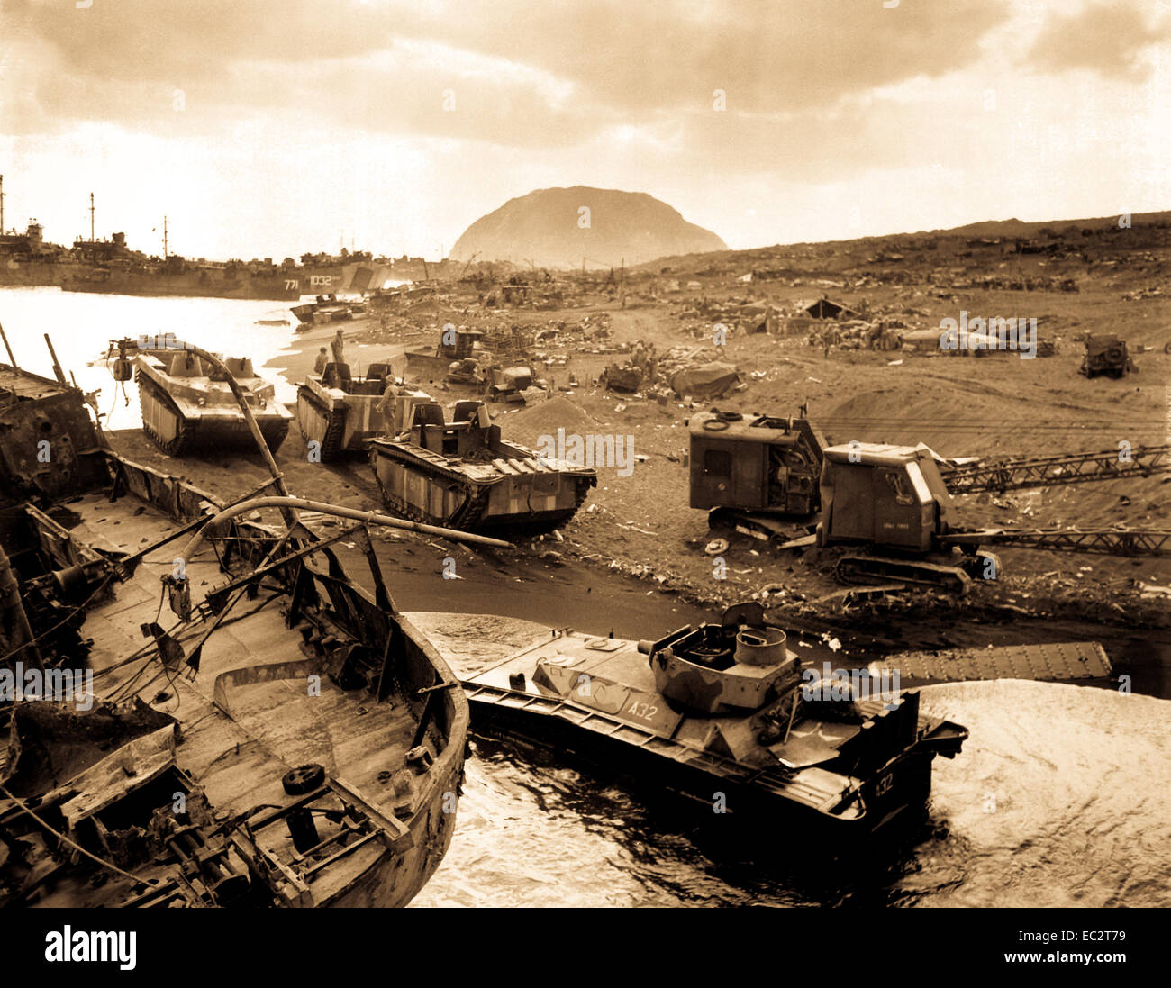 Smashed by Japanese mortar and shellfire, trapped by Iwo's treacherous ...