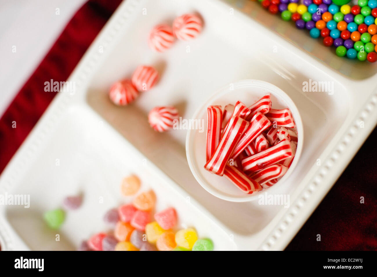 Close up of colorful Christmas candy Stock Photo - Alamy