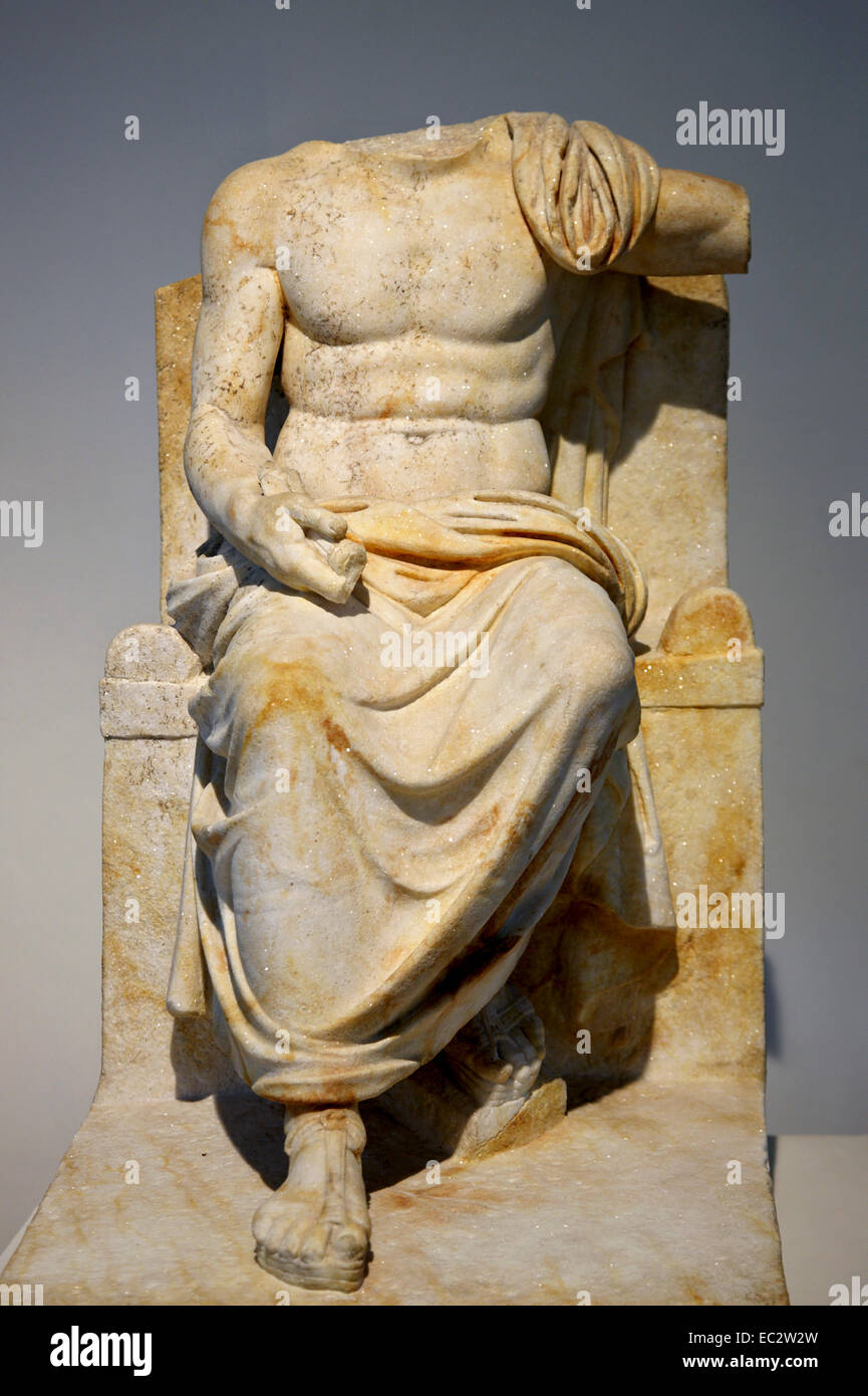 Cult statue of Zeus Hypsistos in the archaeological museum of Ancient ...