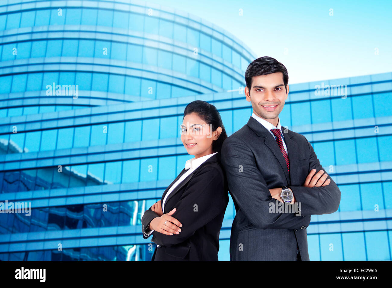 indian Business partner pose Stock Photo - Alamy