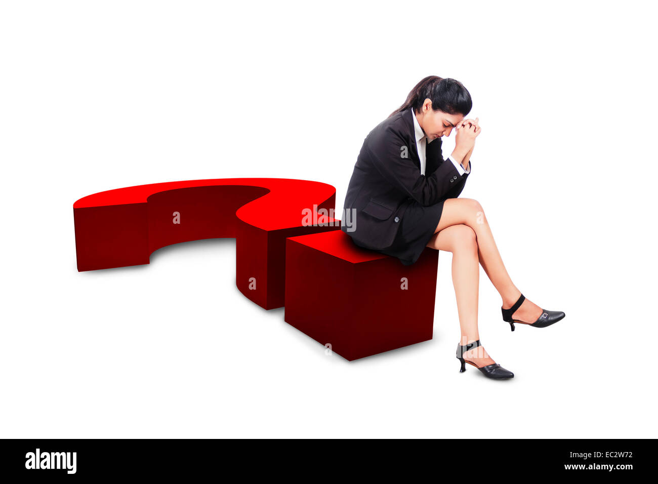 Unhappy frustrated young business Cut Out Stock Images & Pictures - Alamy