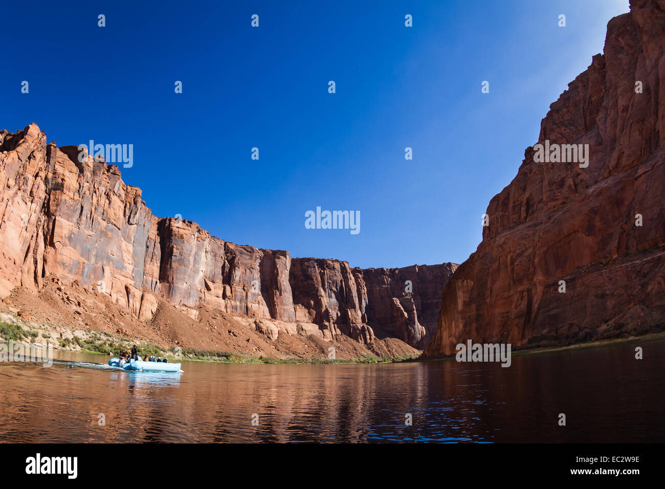 beautiful view of the Glen Canyon from the colorado river with huge ...