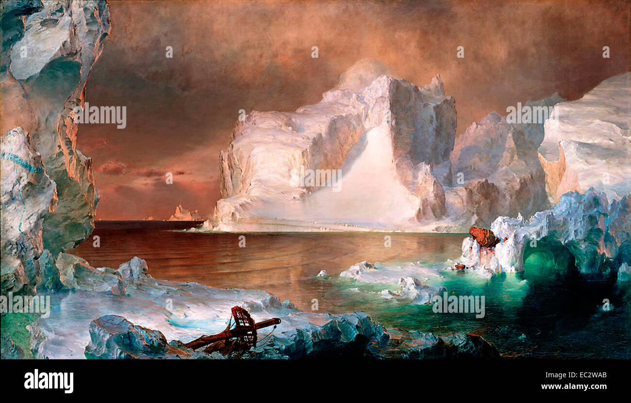 The Icebergs 1861. Frederic Edwin Church Stock Photo - Alamy