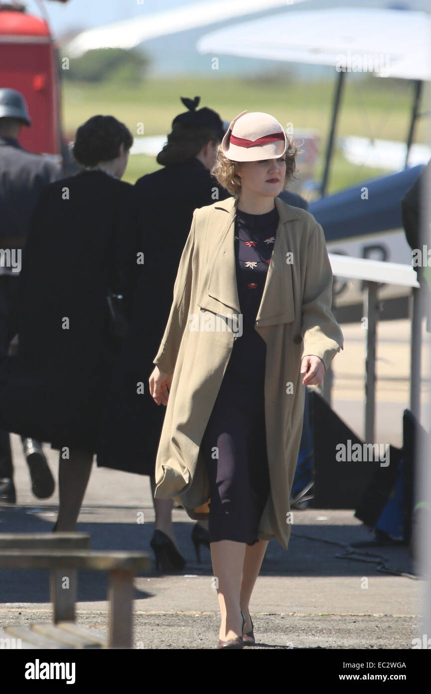 Filming of drama 'Woman in Gold' at Shoreham on Sea airport. The drama ...