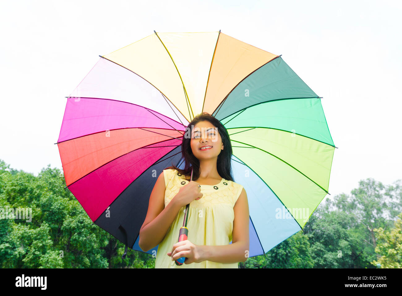 indian Beautiful lady park enjoy Stock Photo - Alamy
