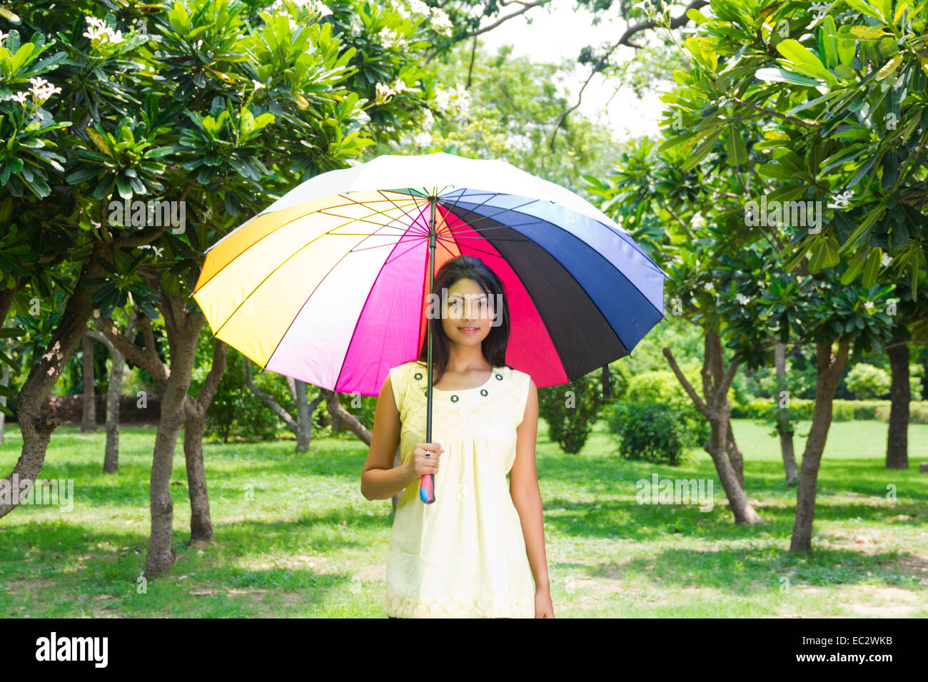 indian Beautiful lady park enjoy Stock Photo - Alamy