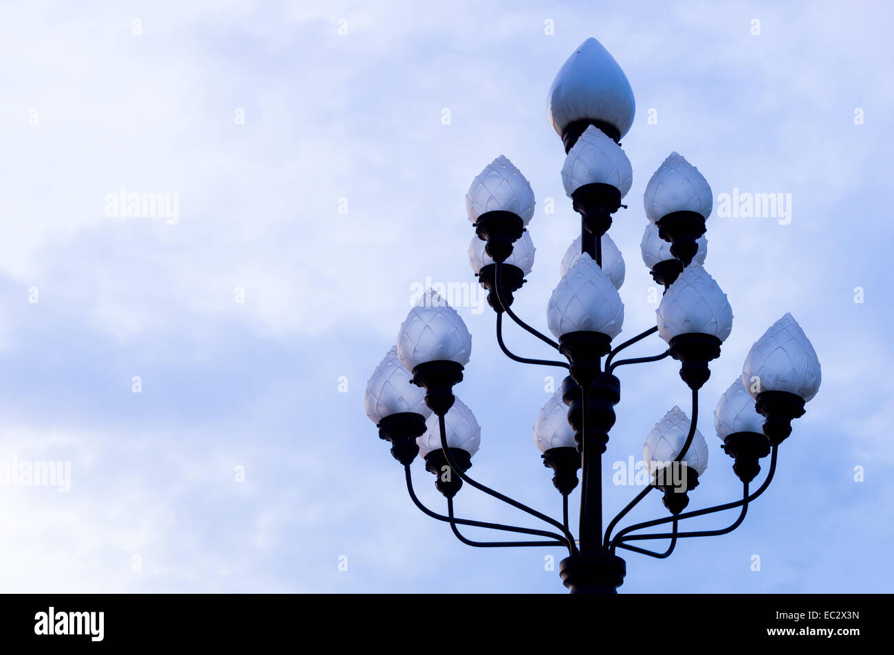 Group of light in the lamp pole Stock Photo - Alamy