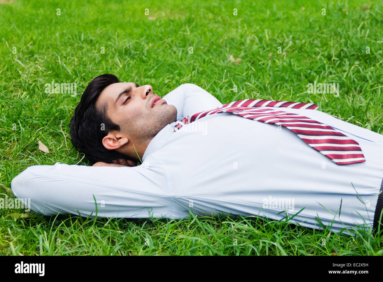 Man sleeping on lawn hi-res stock photography and images - Alamy