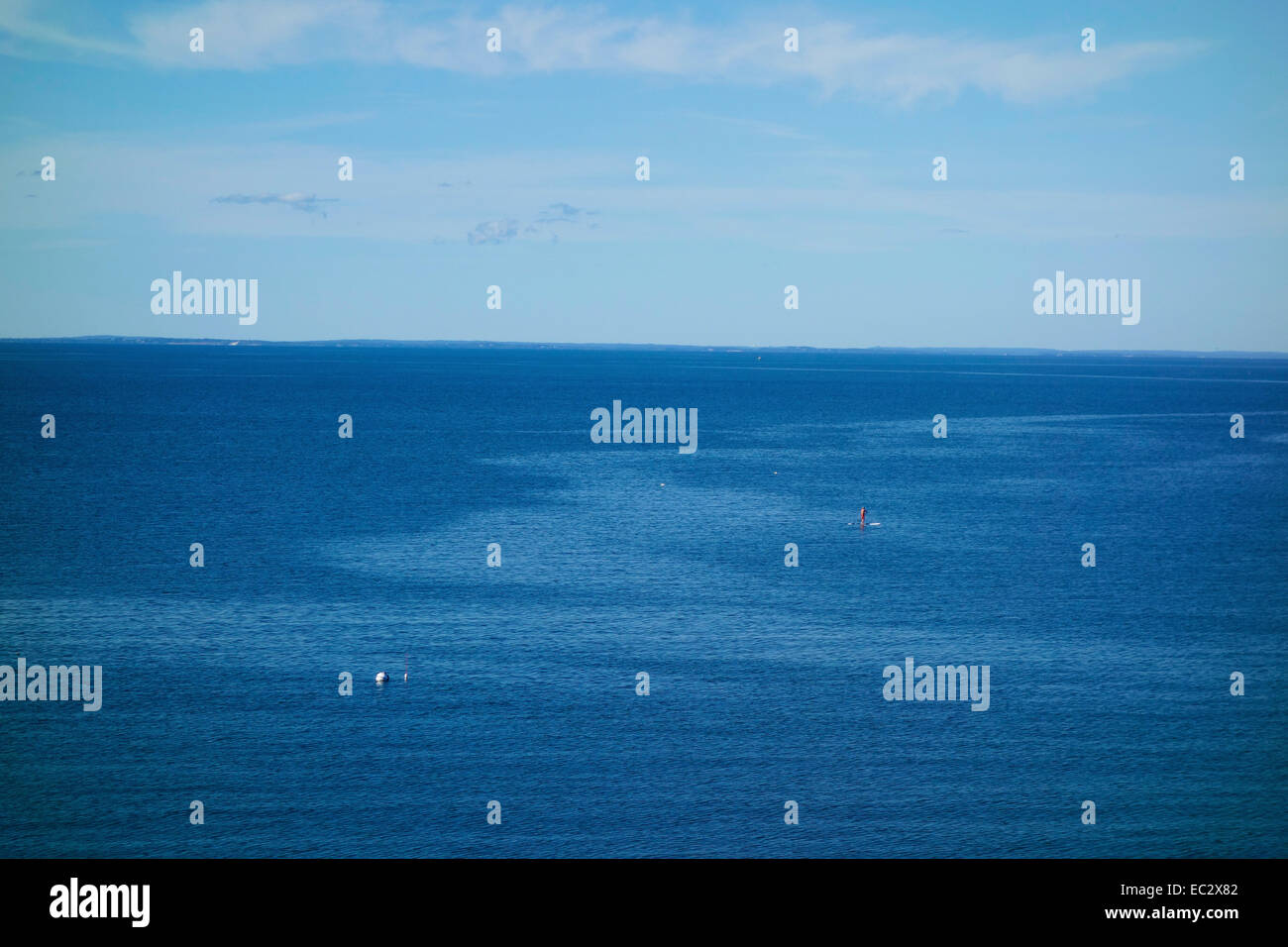 paddle board fort pond bay Montauk long island Stock Photo - Alamy