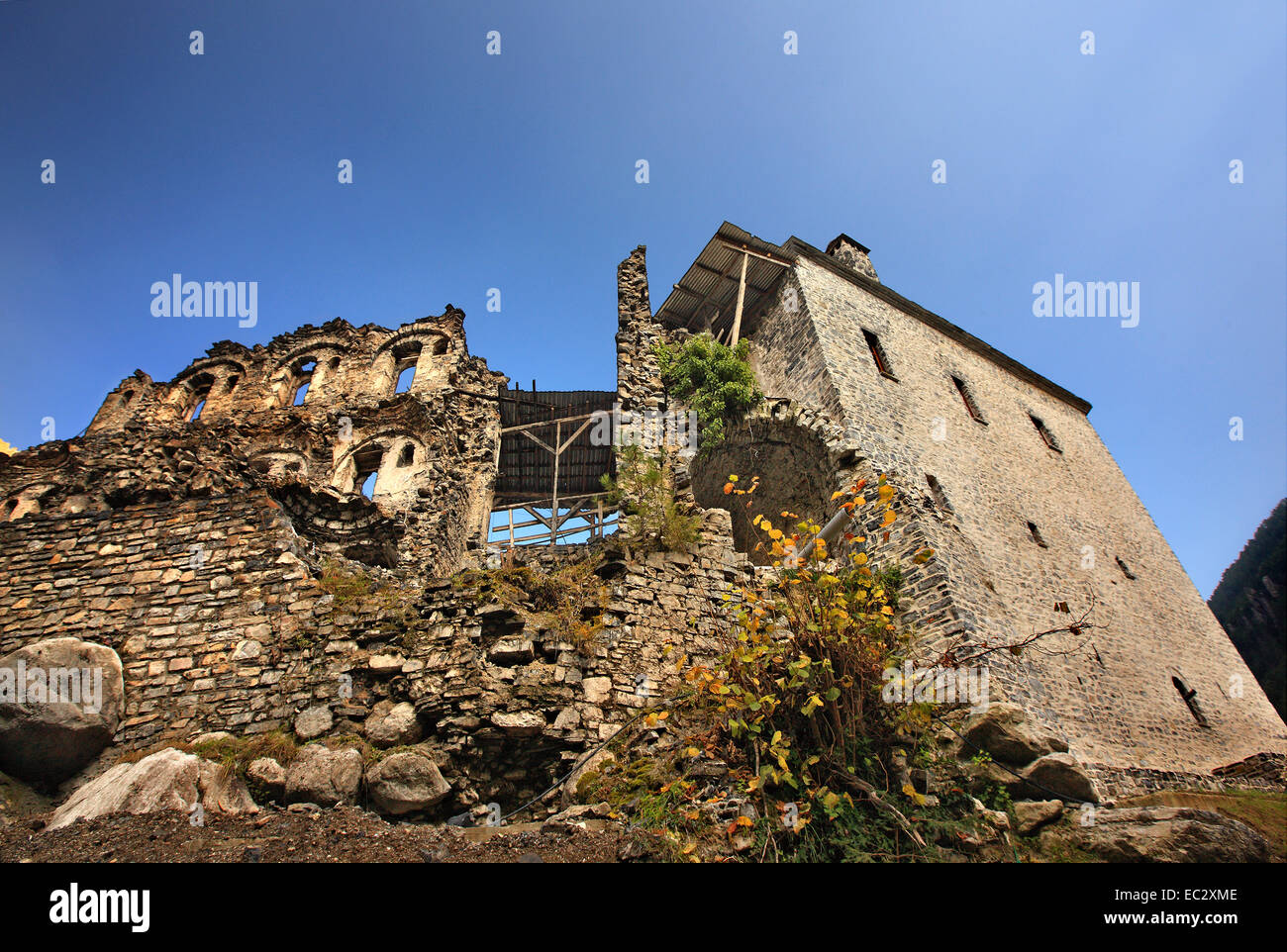 The (old) Holy Monastery of Saint Dionysios, at Mount Olympus, Pieria ...