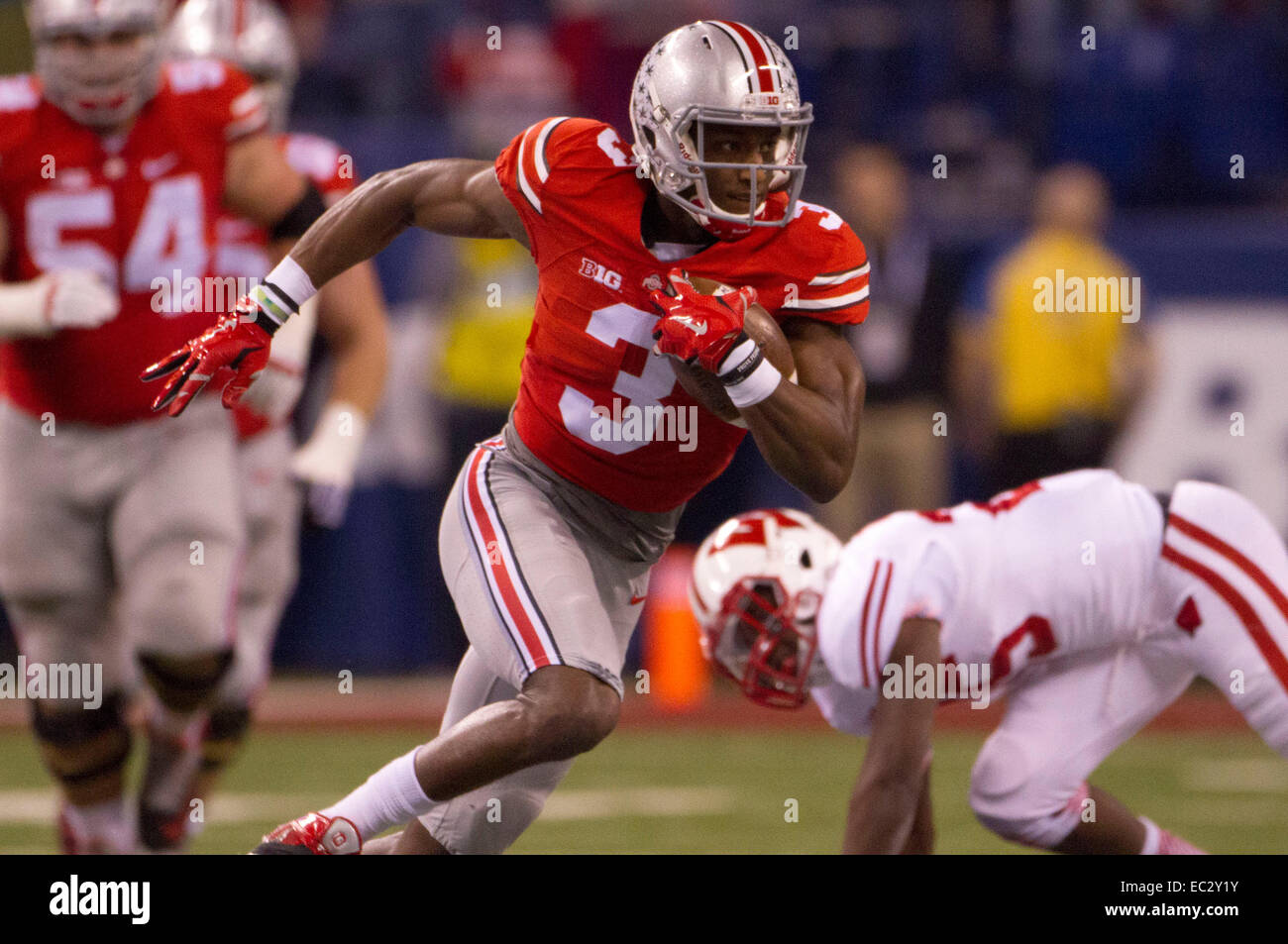 Indianapolis, IN, USA. 6th Dec, 2014. Ohio State wide receiver Michael ...