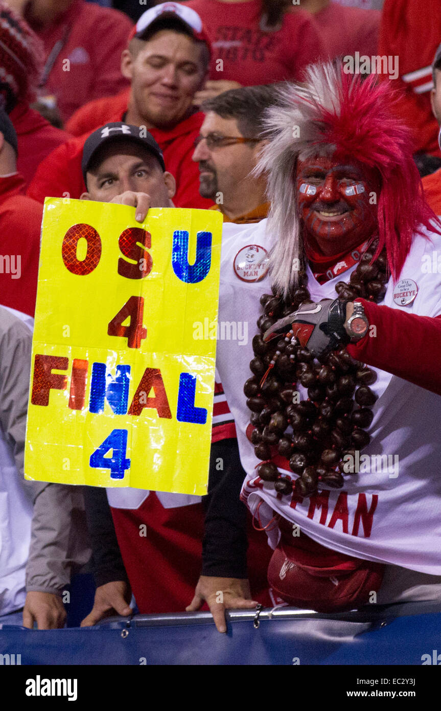 Indianapolis, IN, USA. 6th Dec, 2014. Ohio State fan Larry Loki known ...