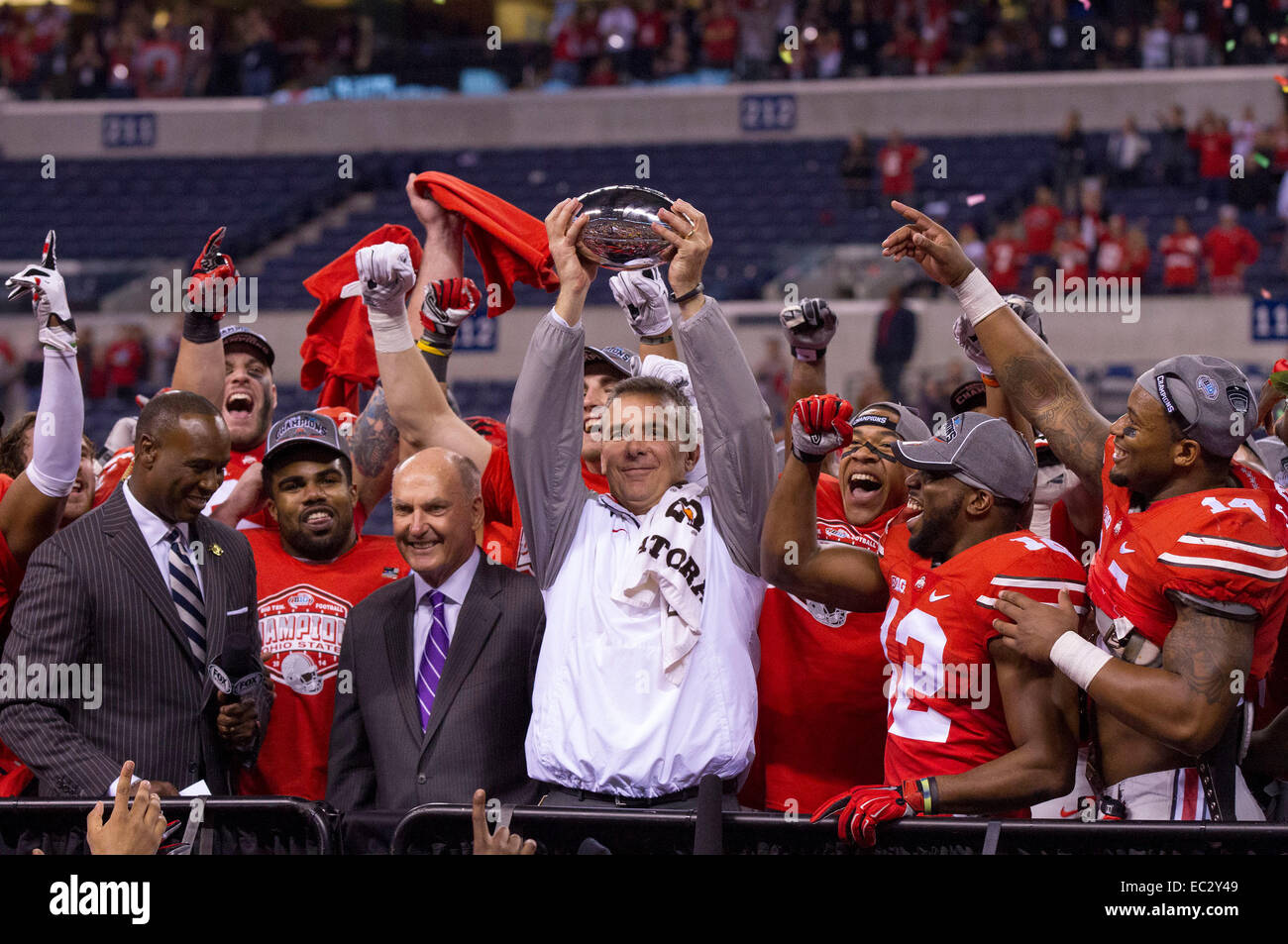 Indianapolis, IN, USA. 6th Dec, 2014. Ohio State Buckeyes head coach ...