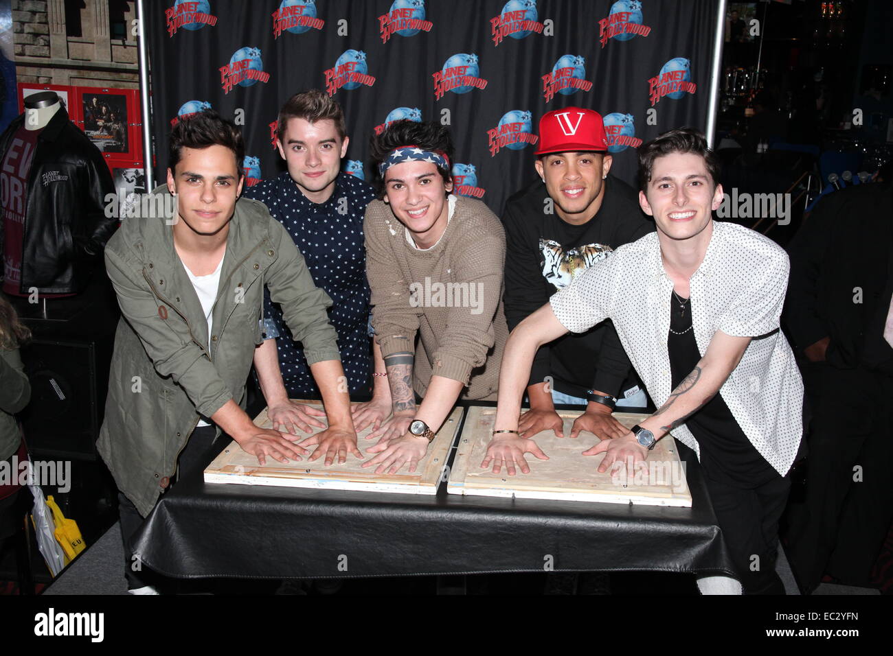 Boyband 'Midnight Red' promotes their hit single 'Hell Yeah' and their ...