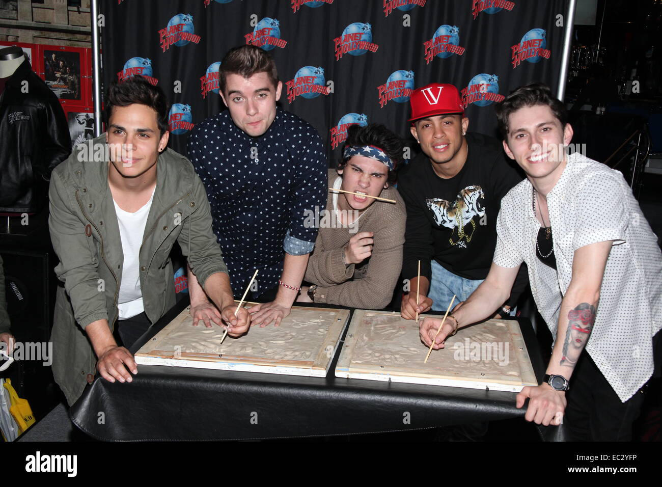 Boyband 'Midnight Red' promotes their hit single 'Hell Yeah' and their ...