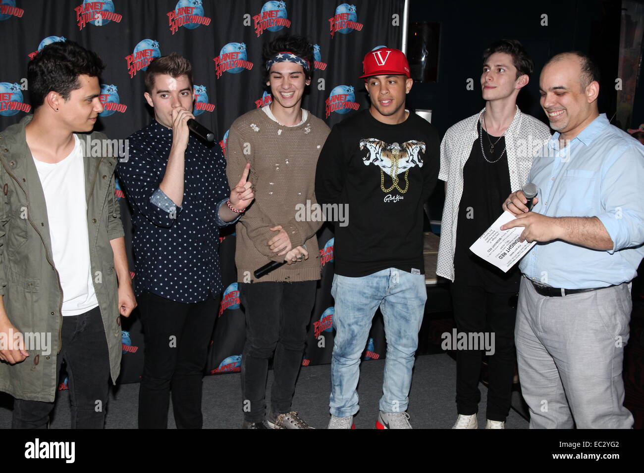 Boyband 'Midnight Red' promotes their hit single 'Hell Yeah' and their ...