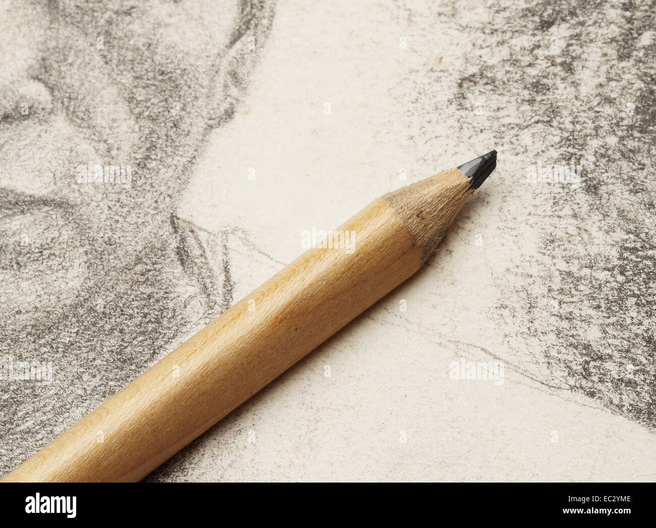 Drawing of artist by pencil on paper Stock Photo - Alamy