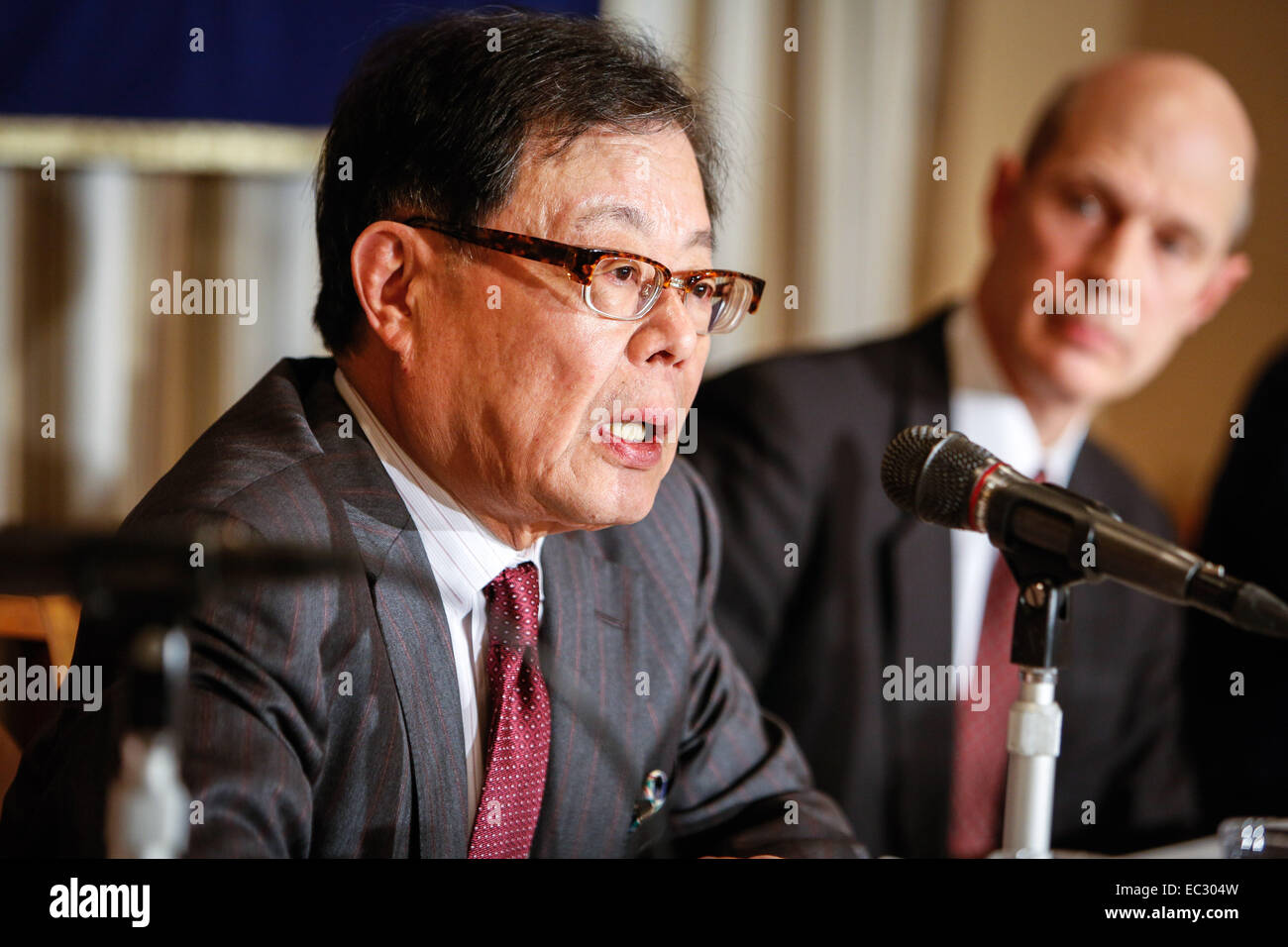 Michael Thomas Cucek and Takao Toshikawa at the Foreign Correspondants Club Japan in Tokyo on ...