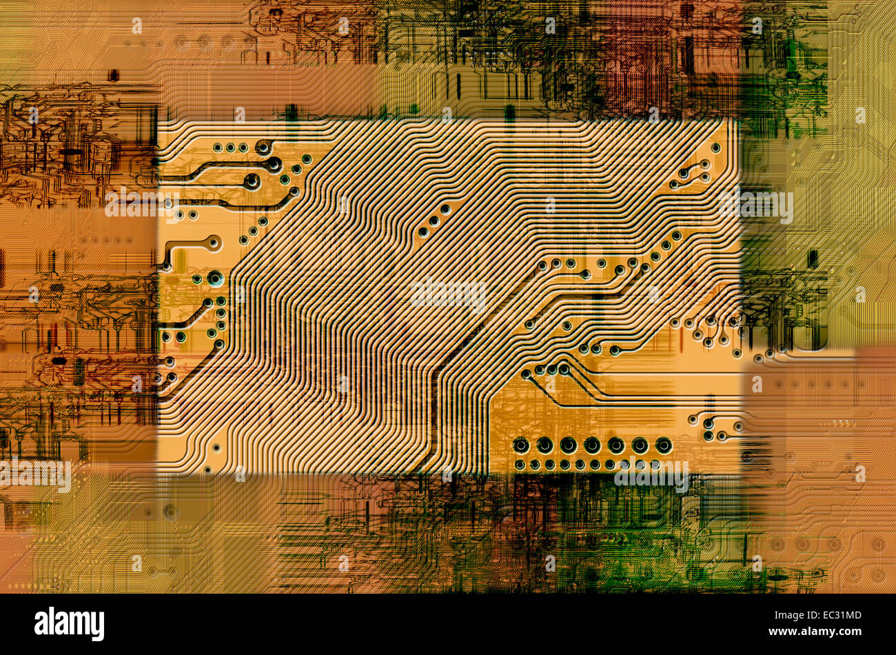 printed circuit - motherboard - technology abstract Stock Photo - Alamy