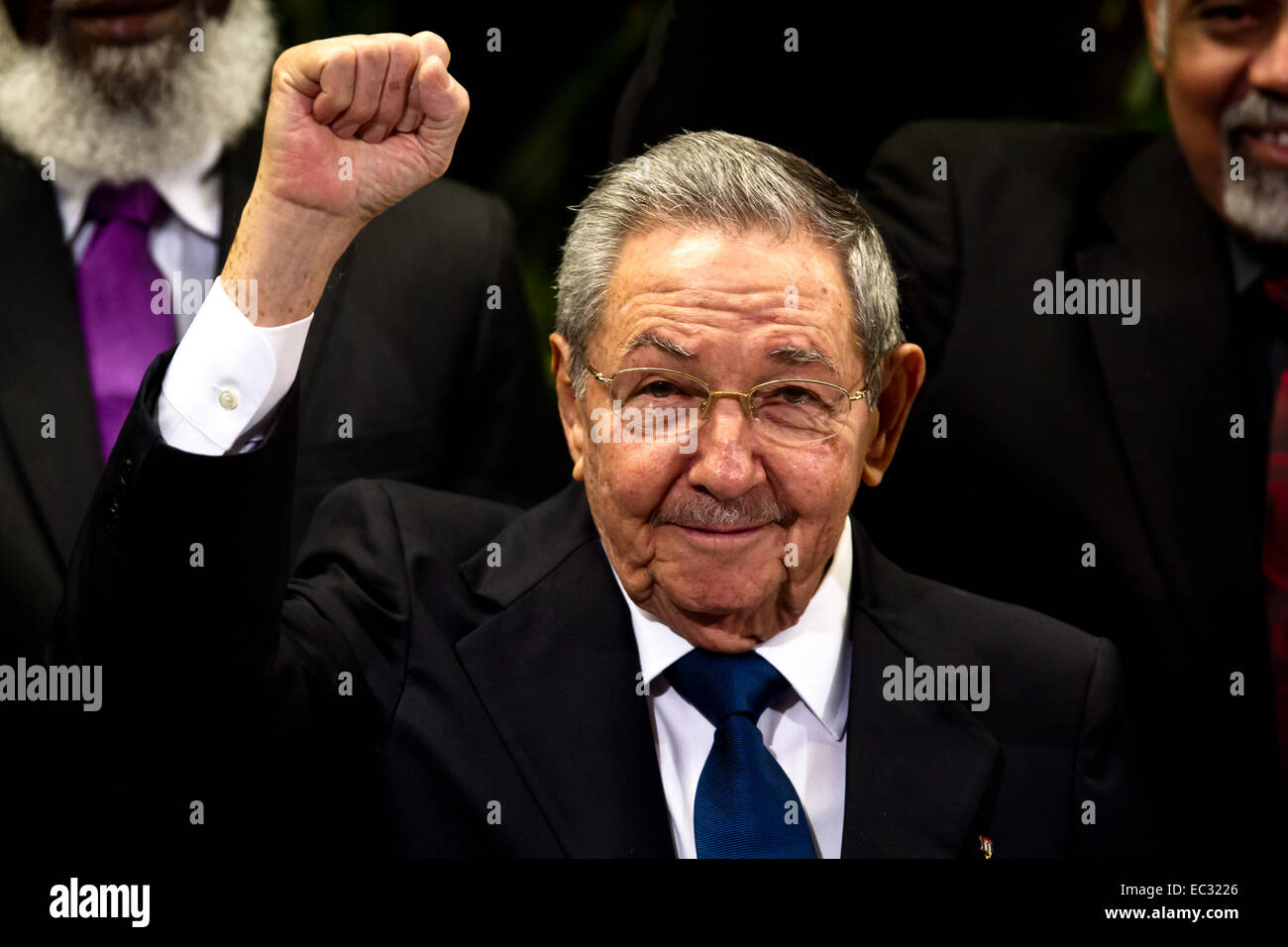 Havana, Cuba. 8th Dec, 2014. Cuban President Raul Castro poses for a ...