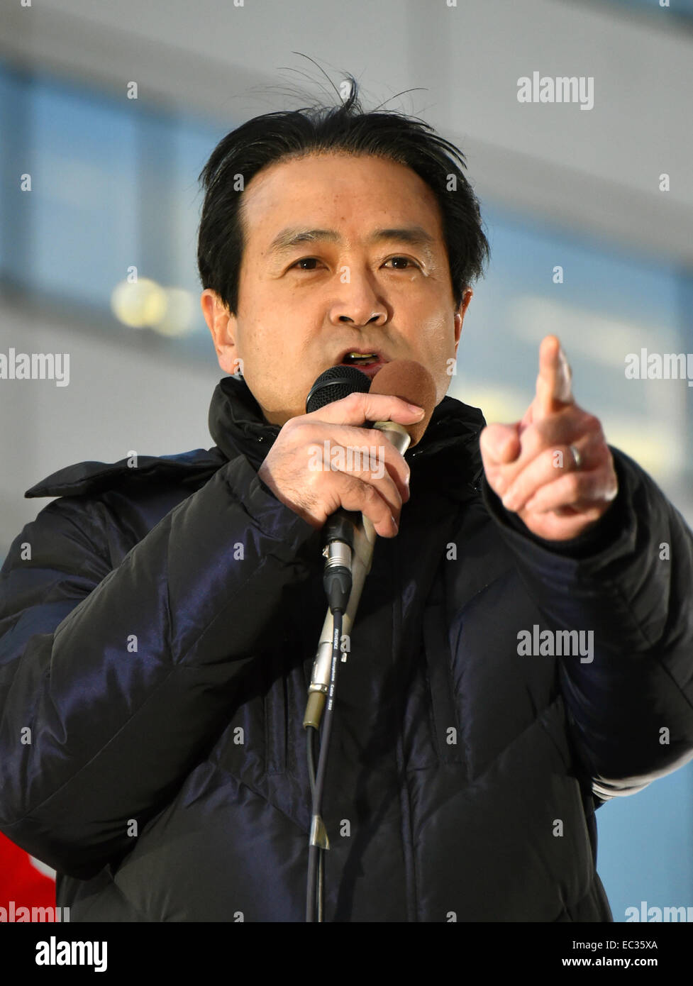 Tokyo, Japan. 9th Dec, 2014. Co-leader Kenji Eda of Japan Innovation ...