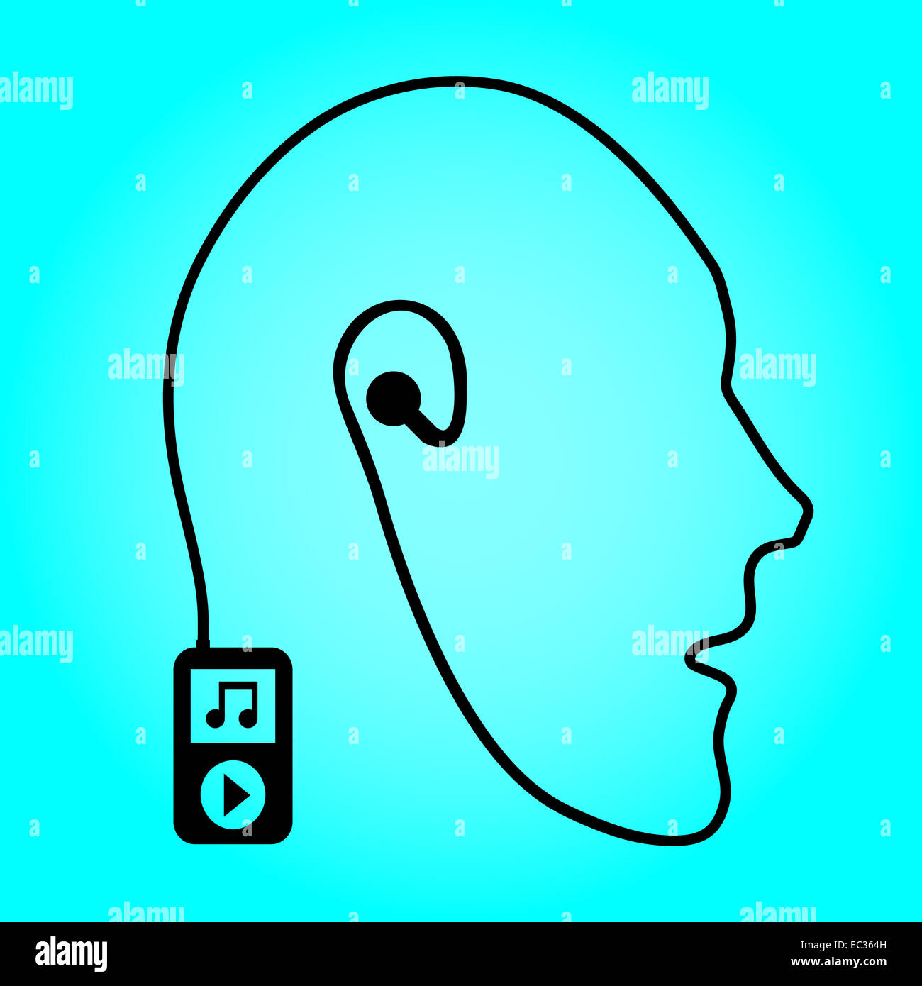 Mobile music technology human connection Stock Photo - Alamy