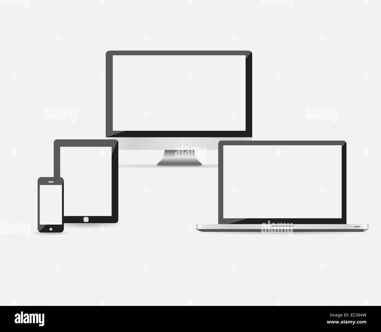 computer monitor, laptop, tablet and mobile phone Stock Photo - Alamy