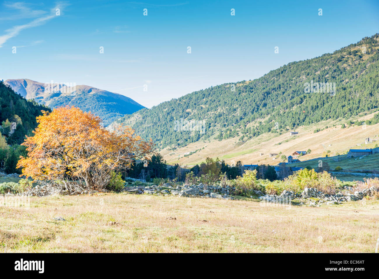 mountains in autumn in Andorra La Vella Stock Photo - Alamy