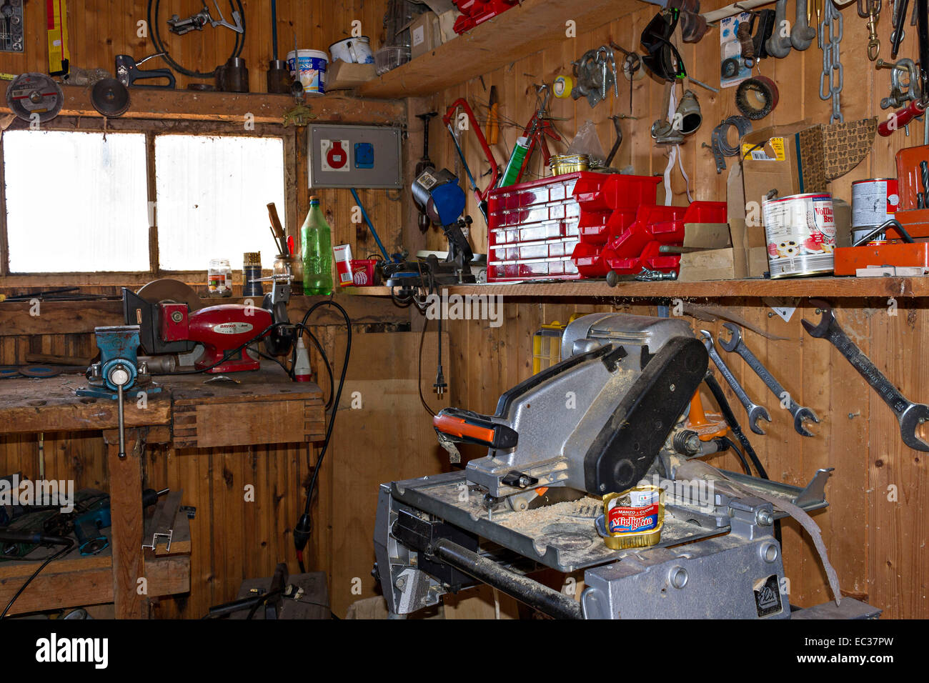 Inside a small domestic workshop Stock Photo - Alamy