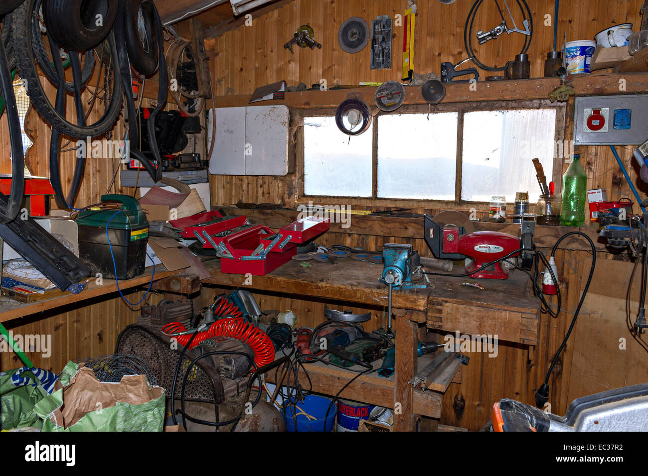 Inside a small domestic workshop Stock Photo - Alamy