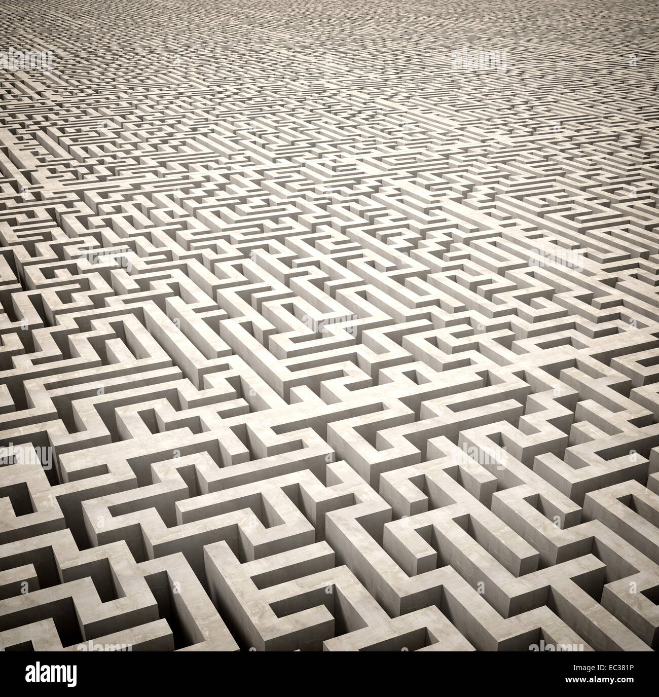3d image of classic maze Stock Photo - Alamy