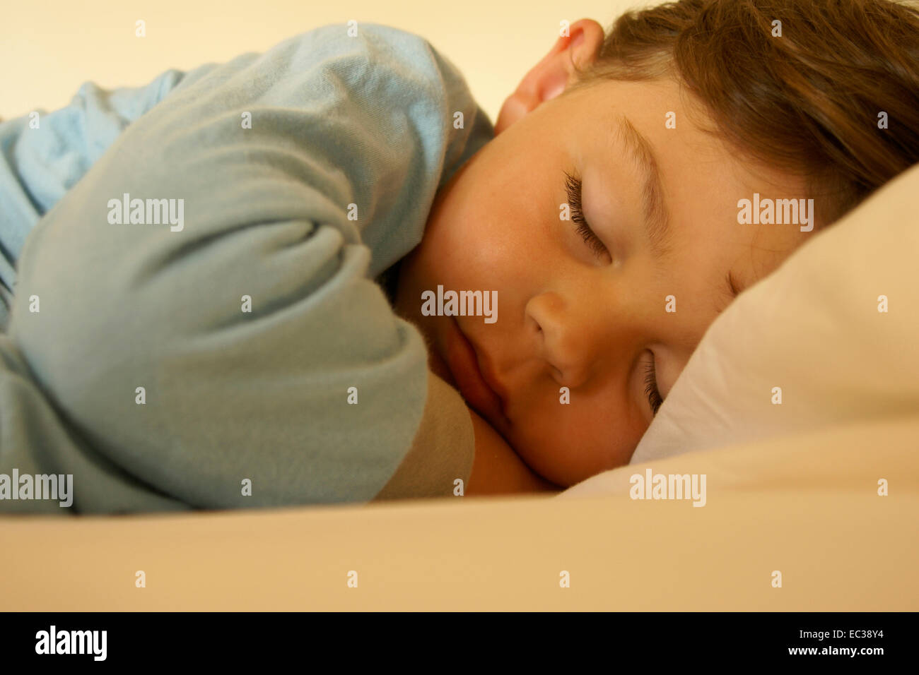 Boy Sleeping Peaceably Stock Photo - Alamy