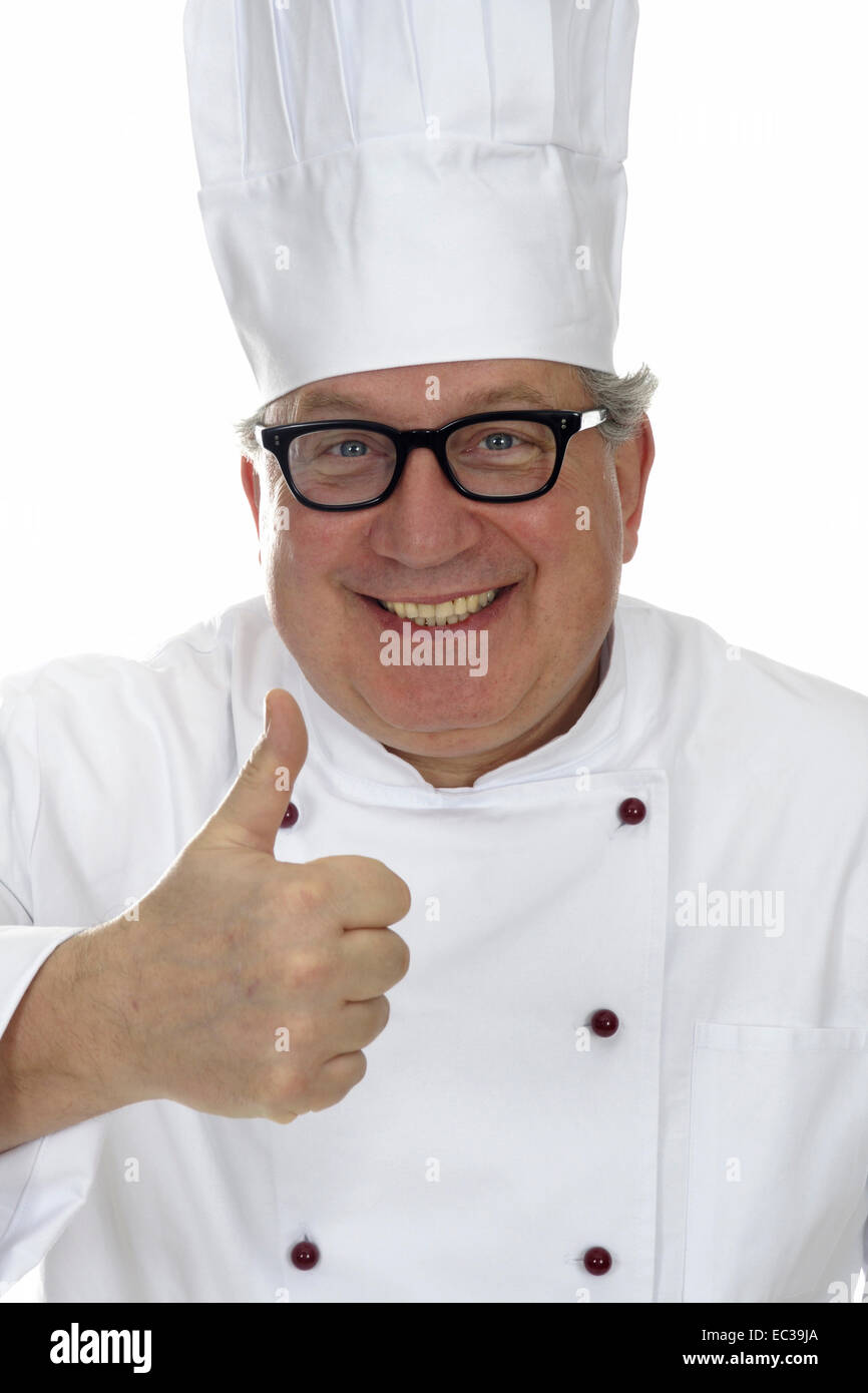 a happy cook is smiling Stock Photo - Alamy