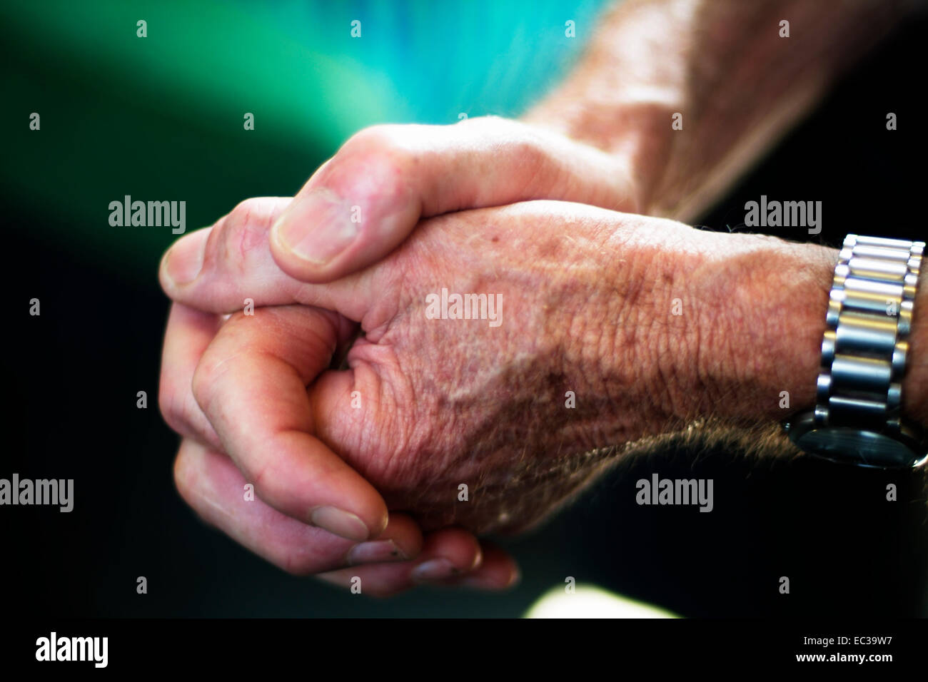 Hands of an Old Man Stock Photo - Alamy