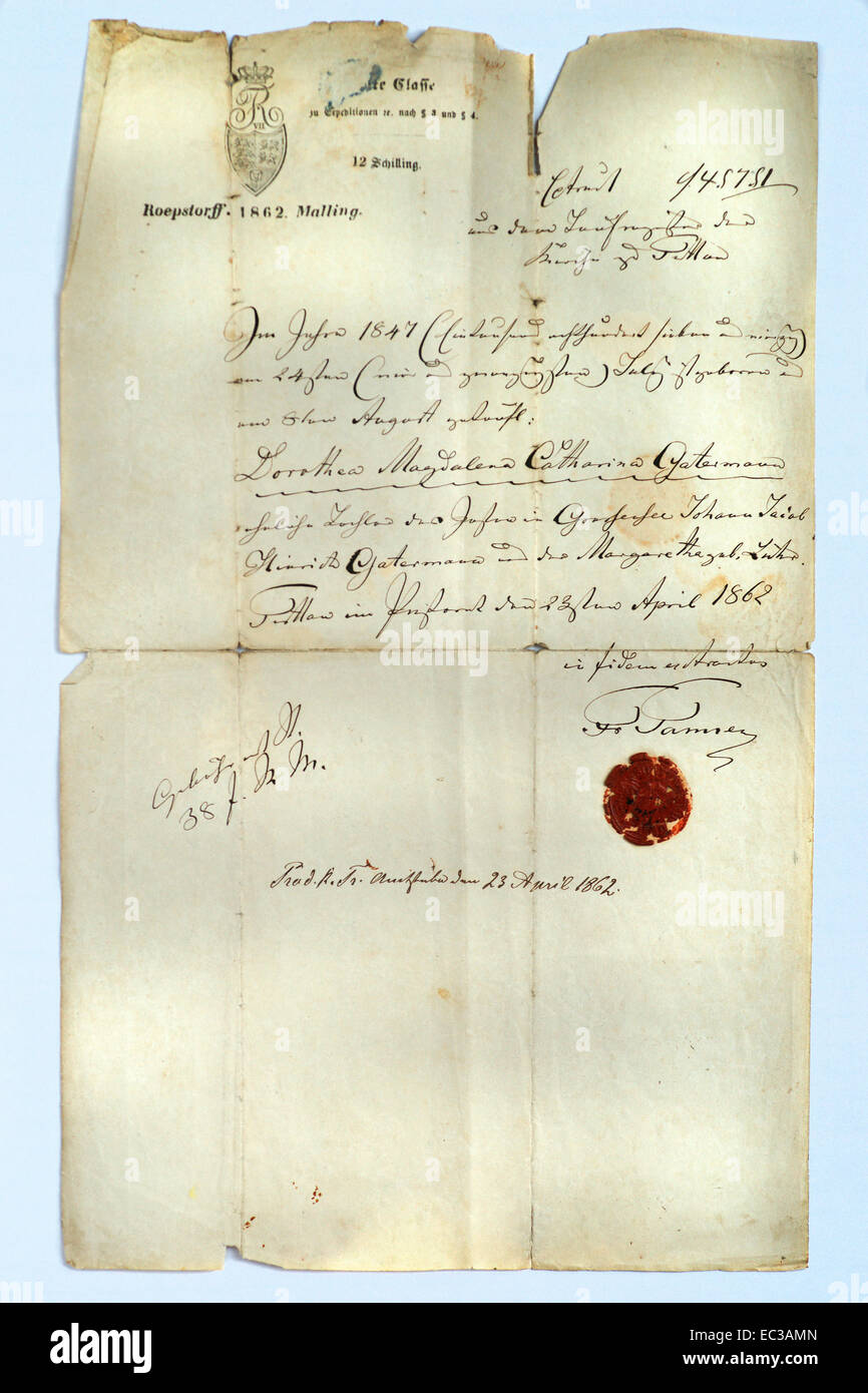 Old deed hi-res stock photography and images - Alamy