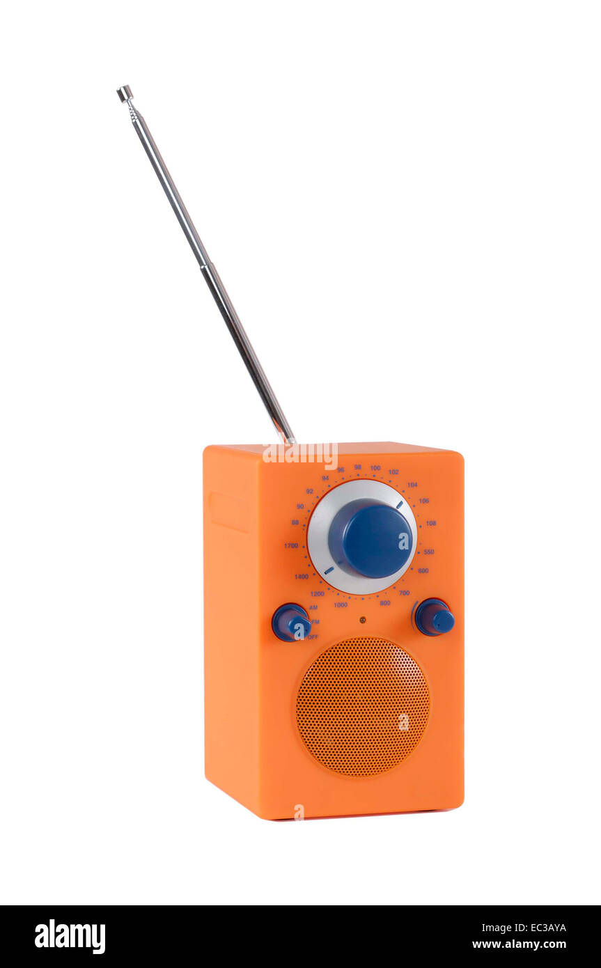 Orange Vintage Radio Stock Photo - Alamy