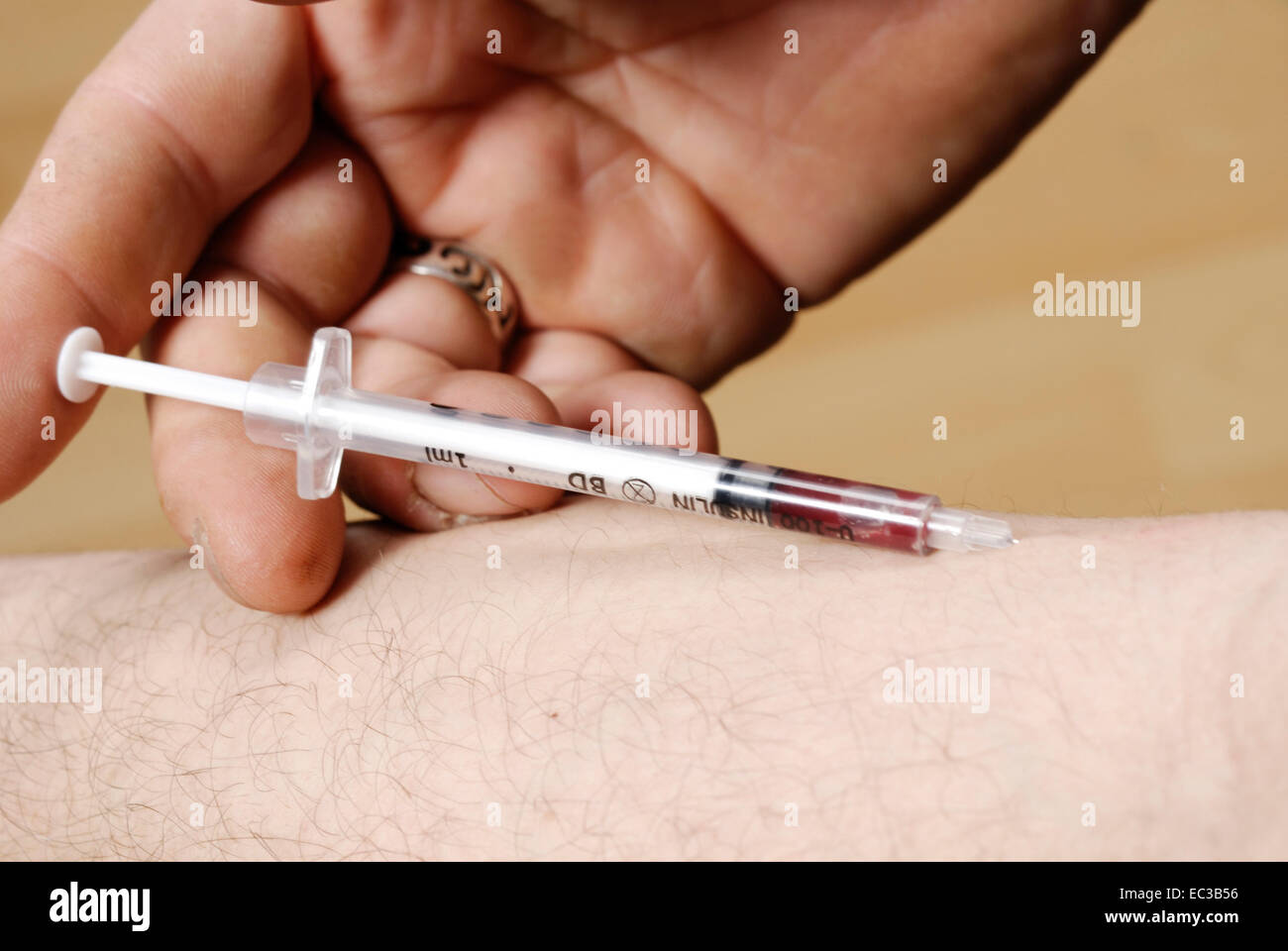 Injection, Syringe, Addiction Stock Photo - Alamy