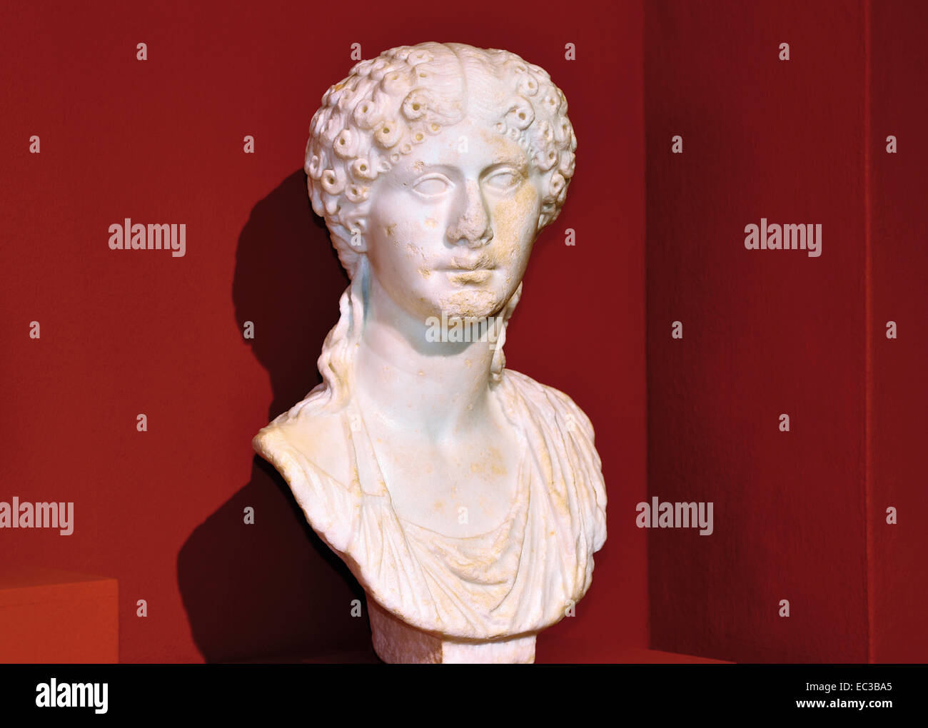 Portugal, Algarve: Marble bust of Agrippina Minor in the Museu ...