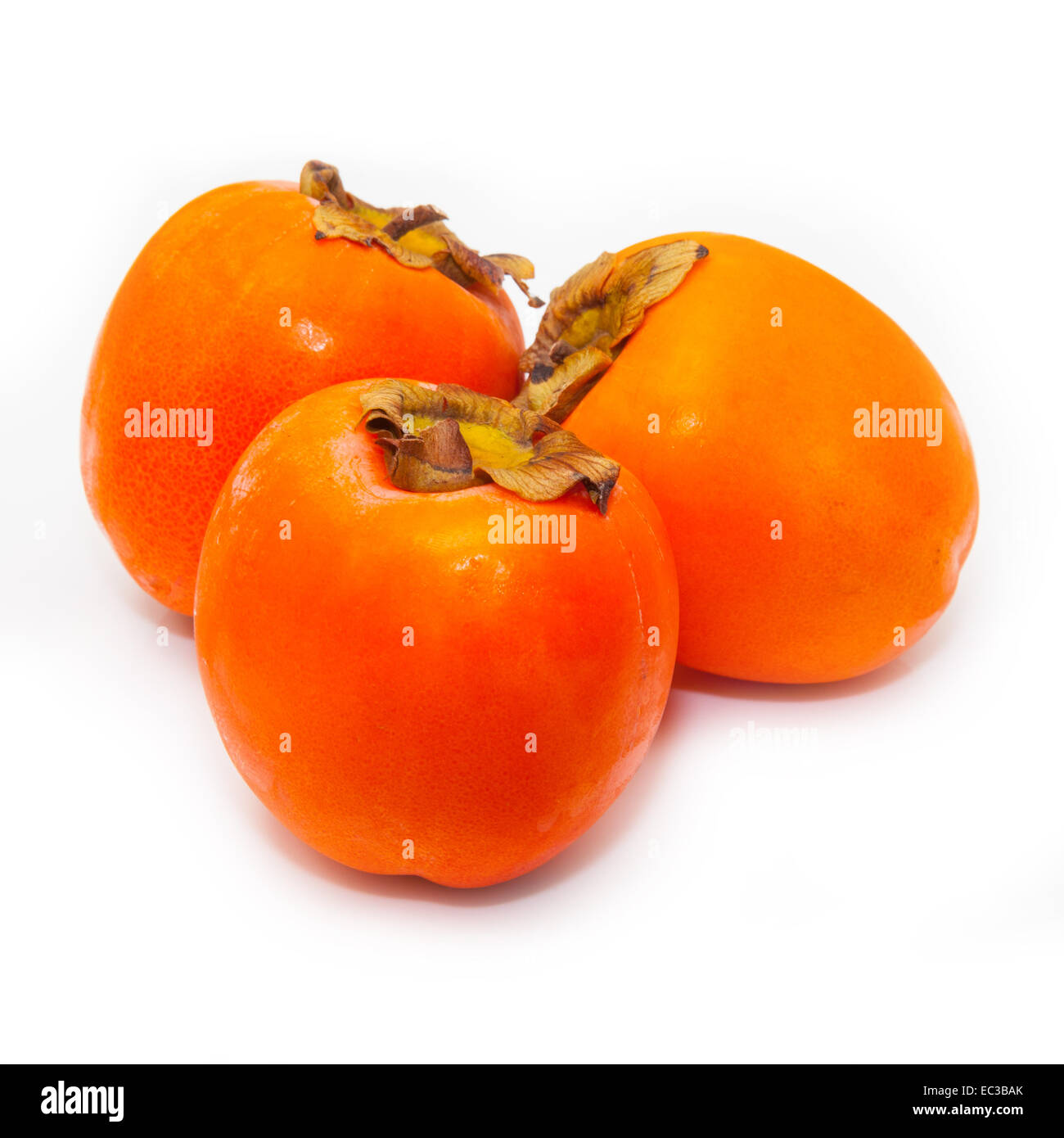 Persimon or Sharon fruit isolated on a white studio background Stock ...