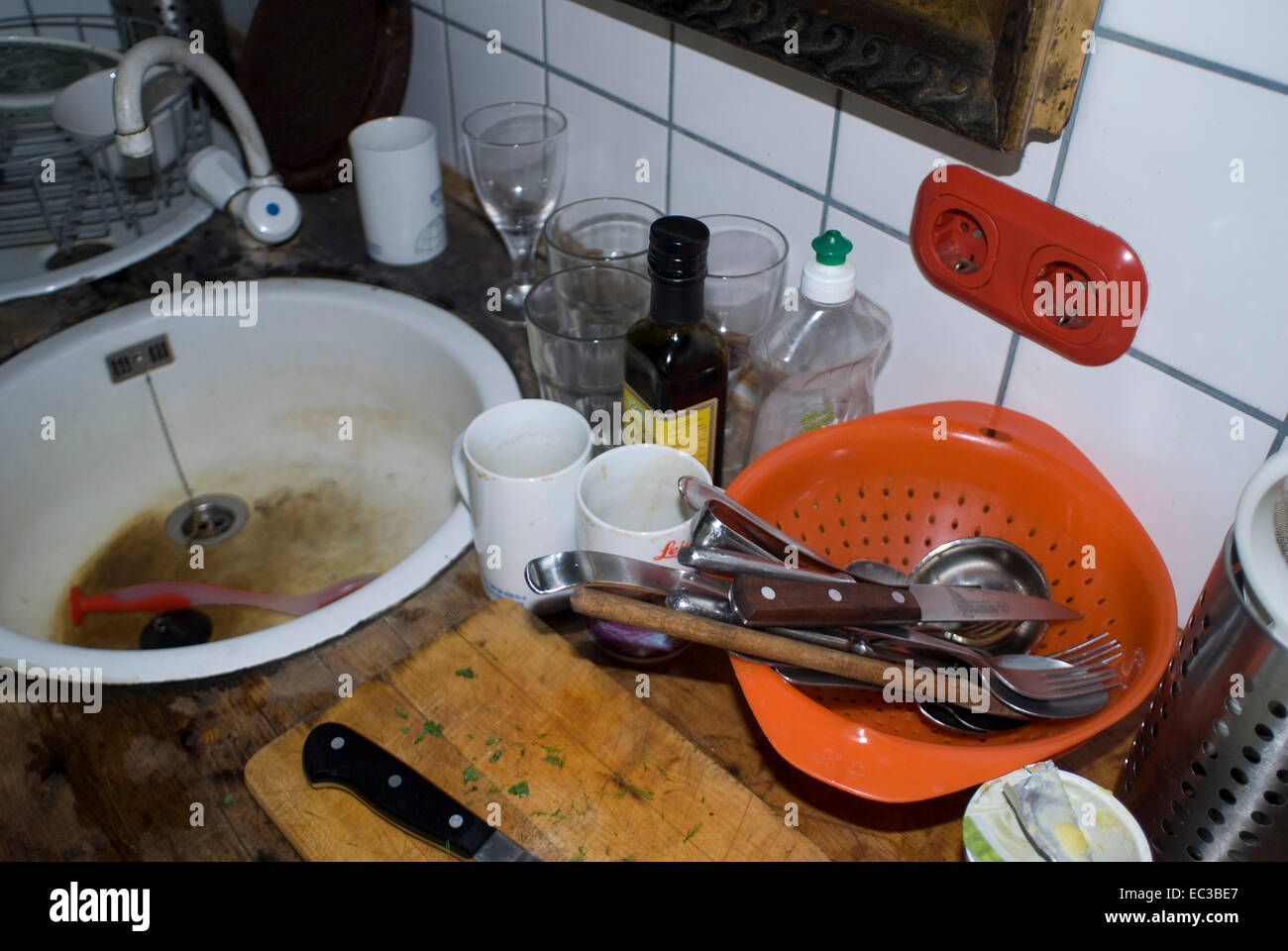 Dish in Kitchen Stock Photo - Alamy